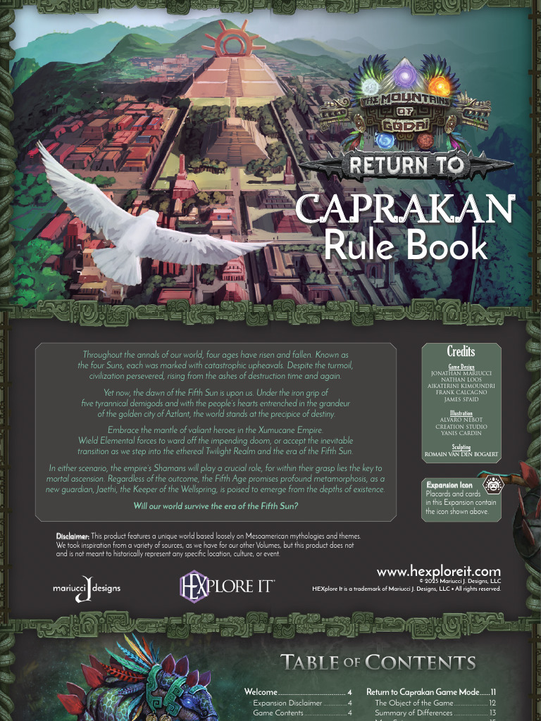 HEXplore It V5 Caprakan Expansion Rule Book | PDF