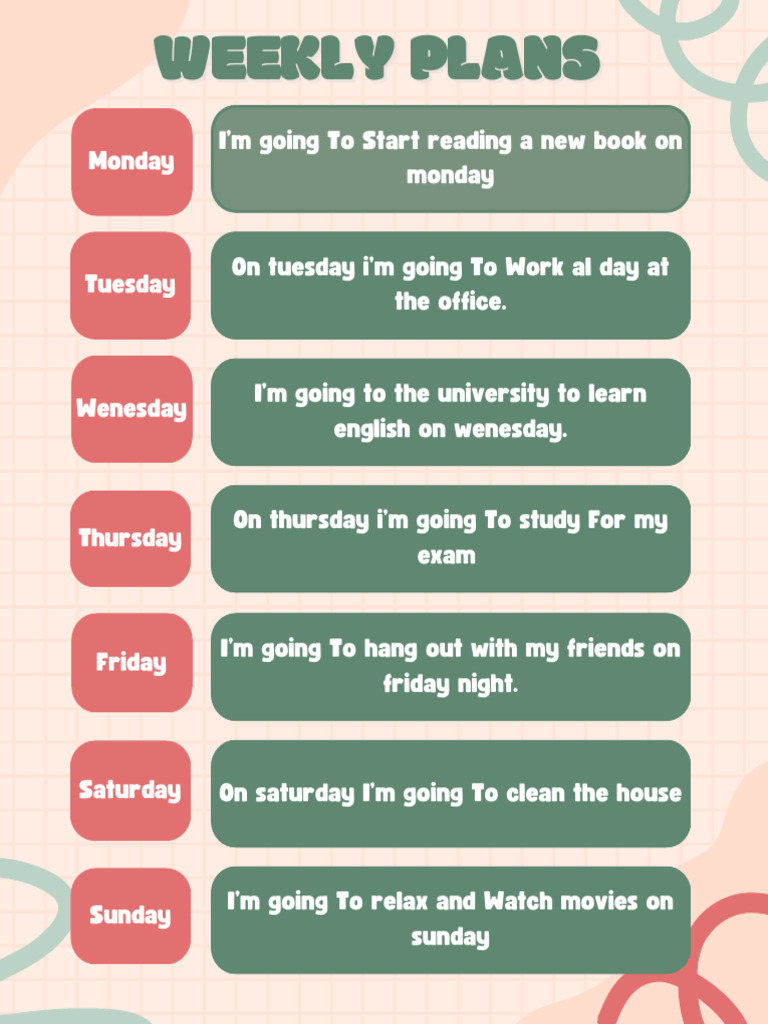 Weekly Plans Ruby Wells | PDF