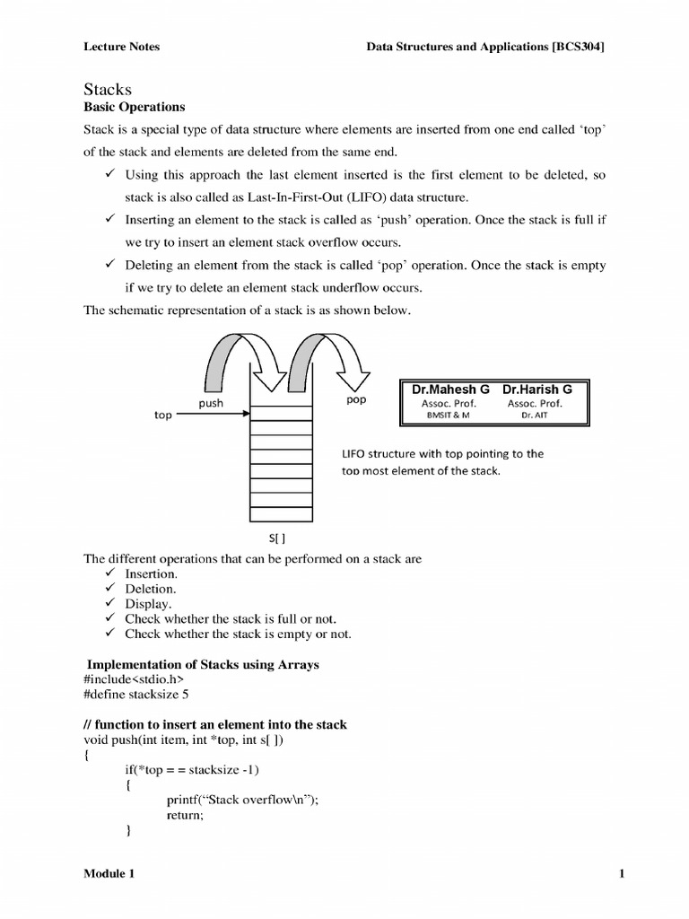 DSA Module-1 Part-B | PDF