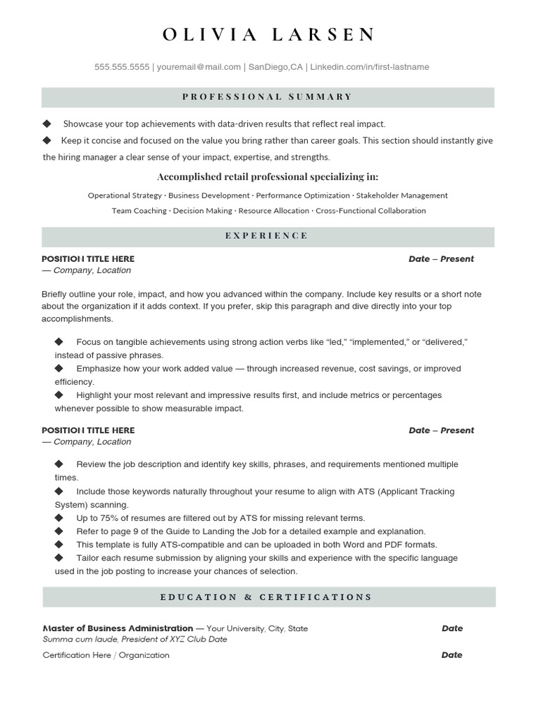 Professional Summary | PDF | Résumé | Business