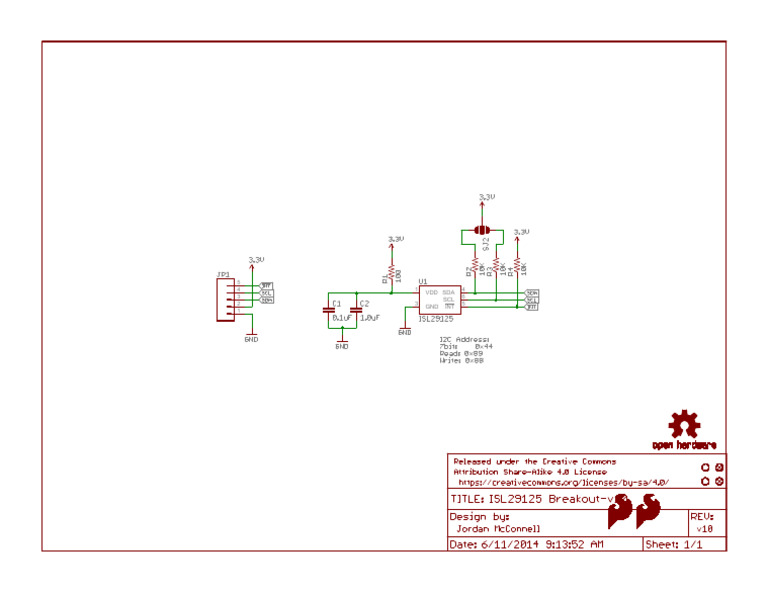 ISL29125 Breakout v10 | PDF