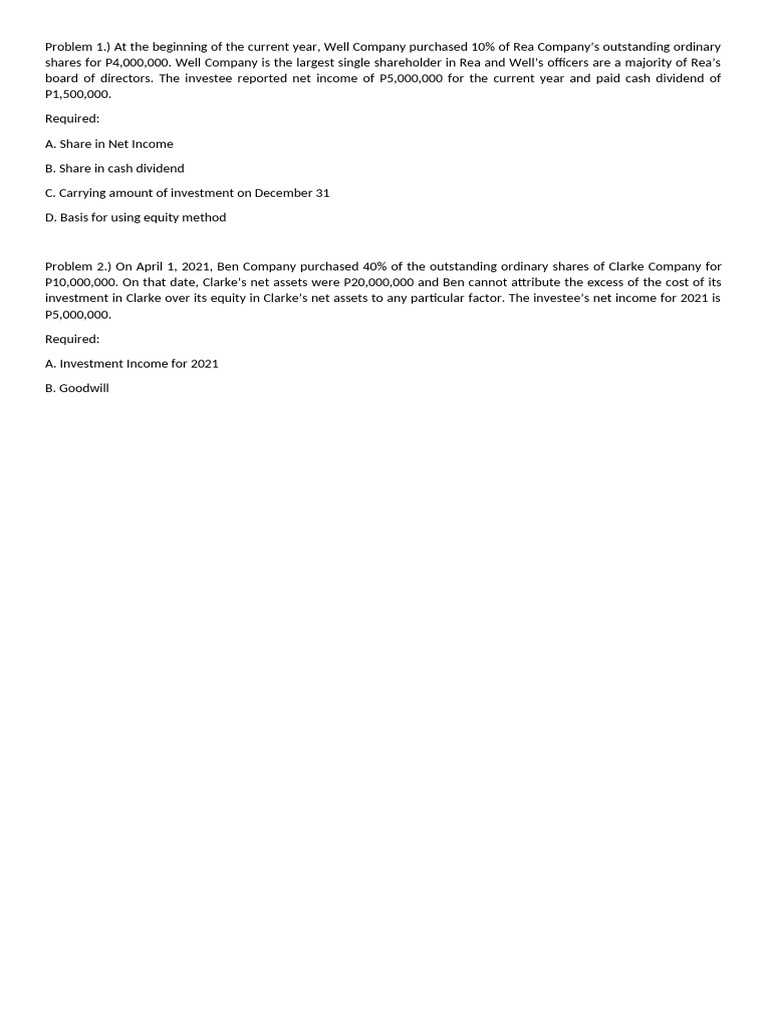 Pas 28 Investment in Associate | PDF | Investing | Equity (Finance)