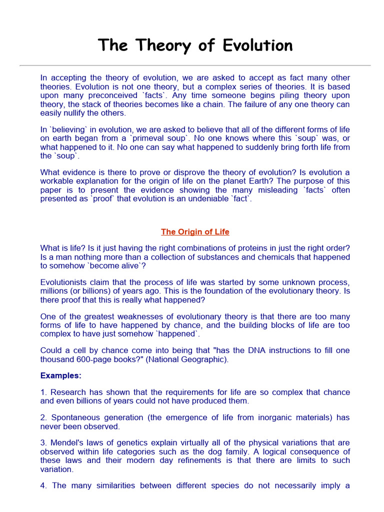 The Theory of Evolution | PDF | Solar System | Planets