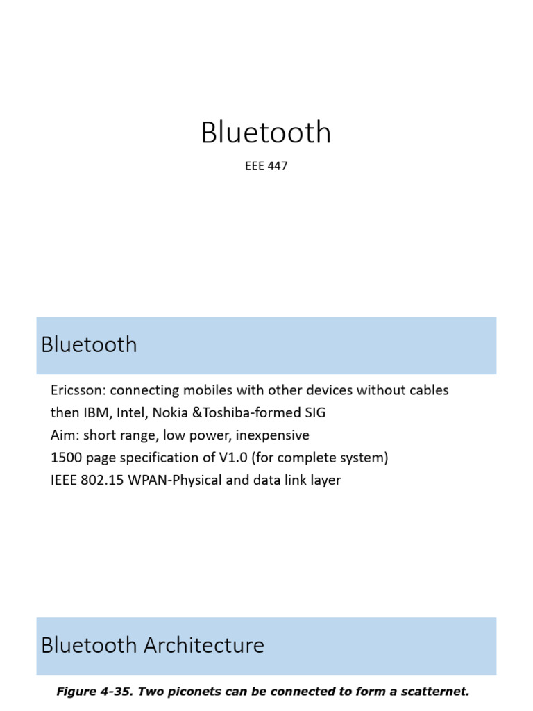 Bluetooth Technology Overview and Protocols | PDF