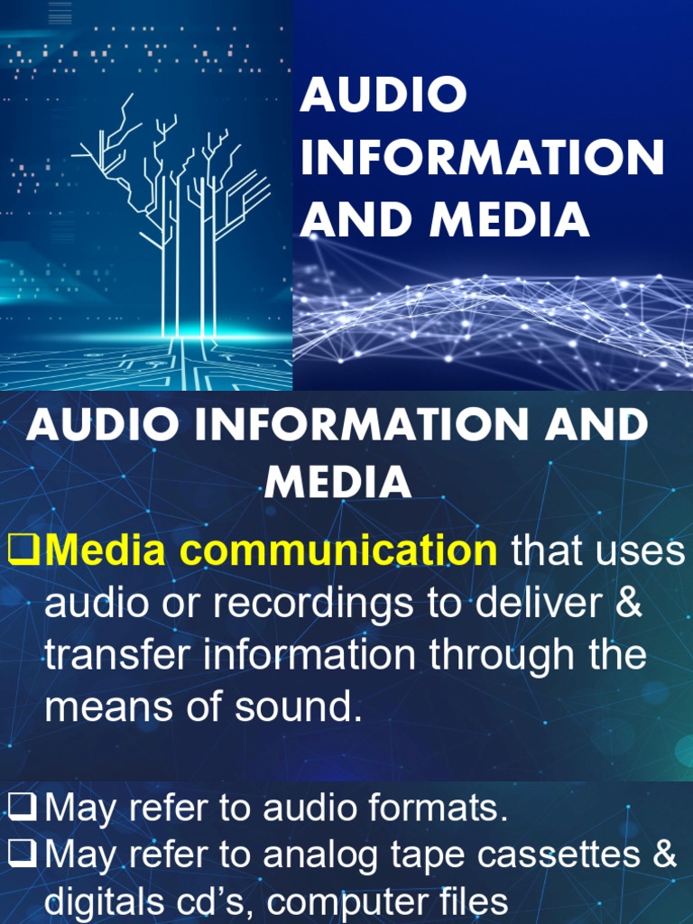 Audio Information and Media Overview | PDF | Digital Audio | Mp3