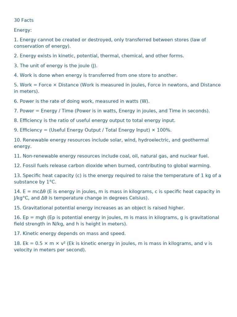 Physics MR Miracle Homework 1-5 30 Facts | PDF | Atoms | Radioactive Decay