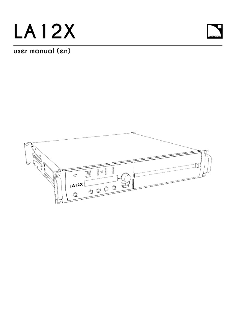 LA12X User Manual Version 6.0 | PDF | Power Supply | Loudspeaker