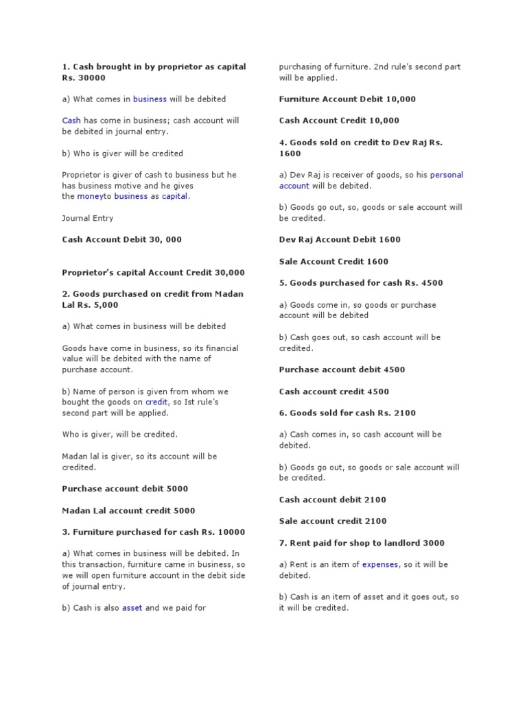 Jounral Entry Example | PDF | Debits And Credits | Business Economics