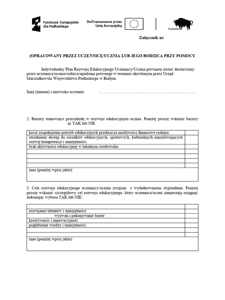 Zał. NR 3 IPRE - 1 | PDF