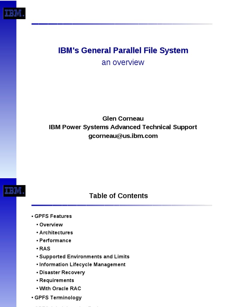 Gpfs Overview v33 | PDF | File System | Replication (Computing)