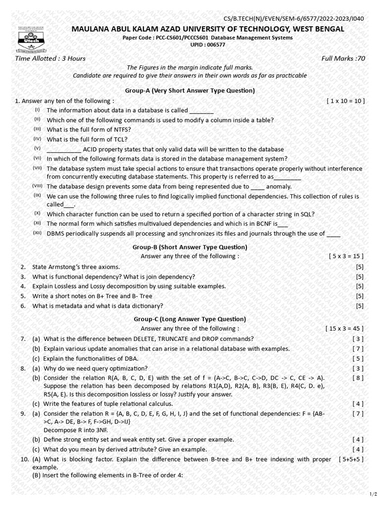 Database Management System | PDF | Databases | Information Technology
