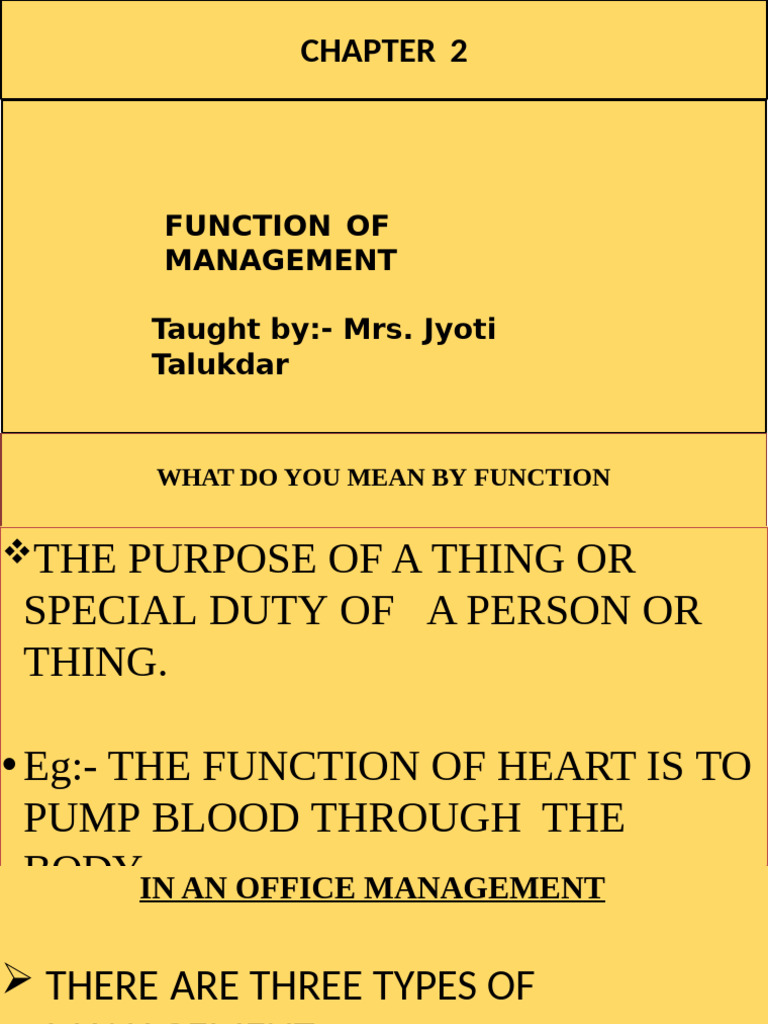 Chapter 2 Function of Management | PDF | Team Building | Human Resources