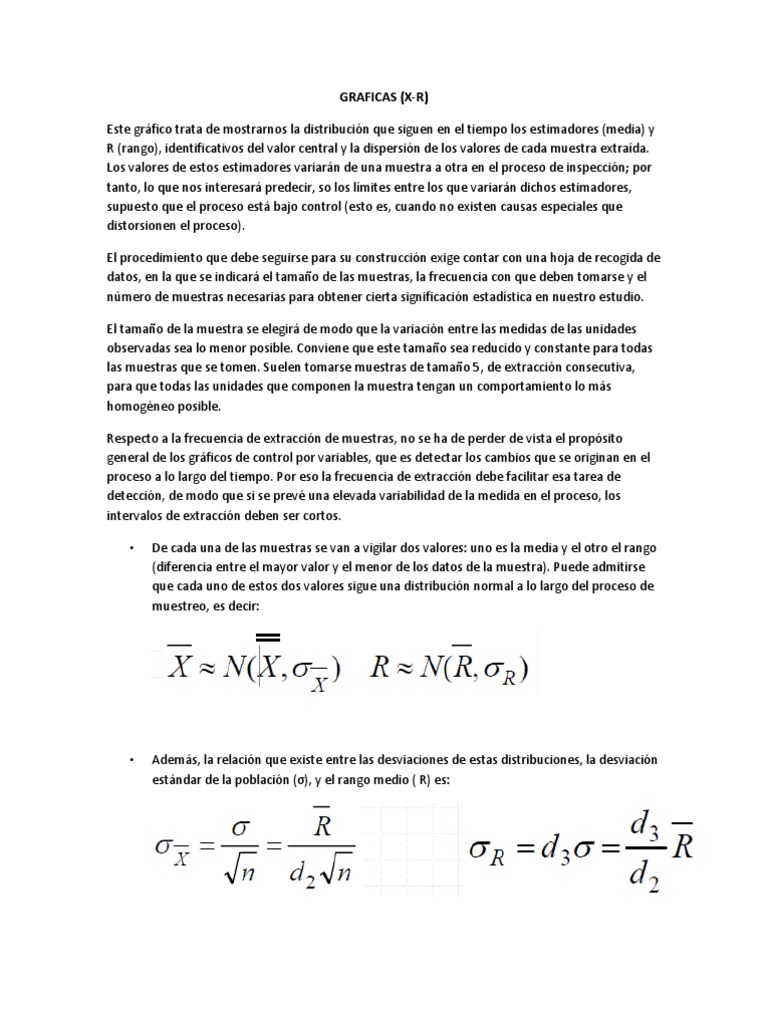 Graficas XR | PDF | Probabilidades y estadísticas | Estadísticas