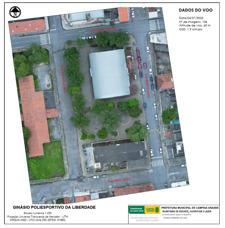 Ortomosaico Georreferenciado Quadra Da Liberdade | PDF