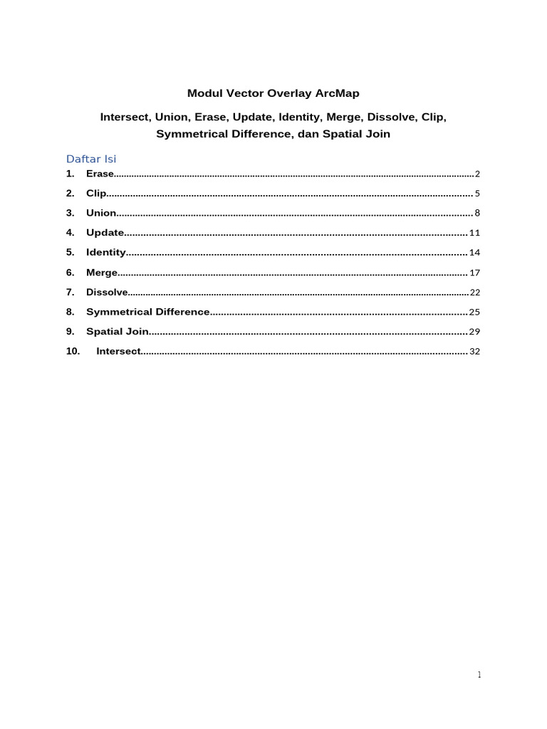 02. Modul Vector Overlay ArcMap | PDF