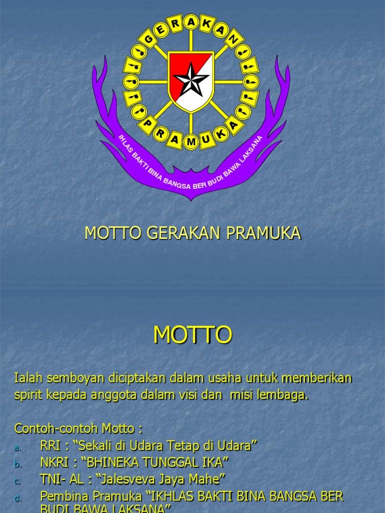 Motto Gerakan Pramuka | PDF