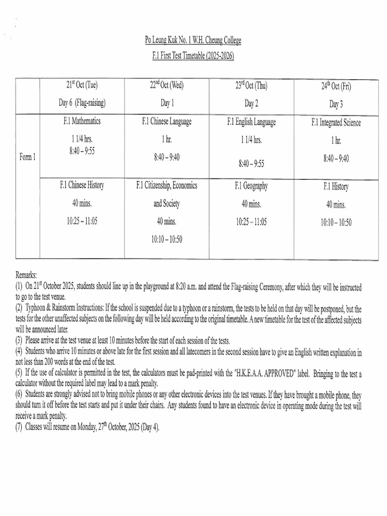 F1 Test Timetable | PDF