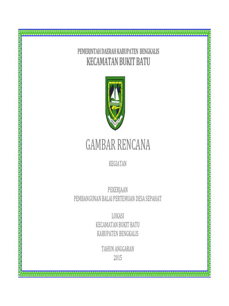 Pembangunan Balai Pertemuan Desa Sepahat | PDF
