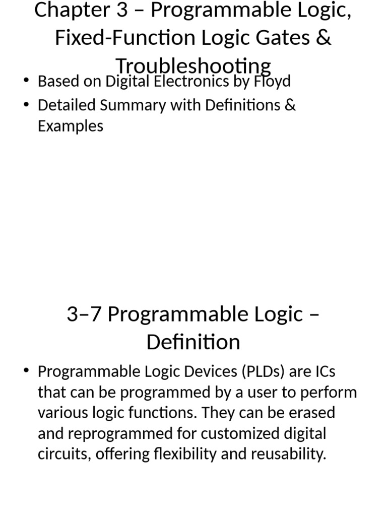 Programmable Logic and Troubleshooting Guide | PDF | Digital ...