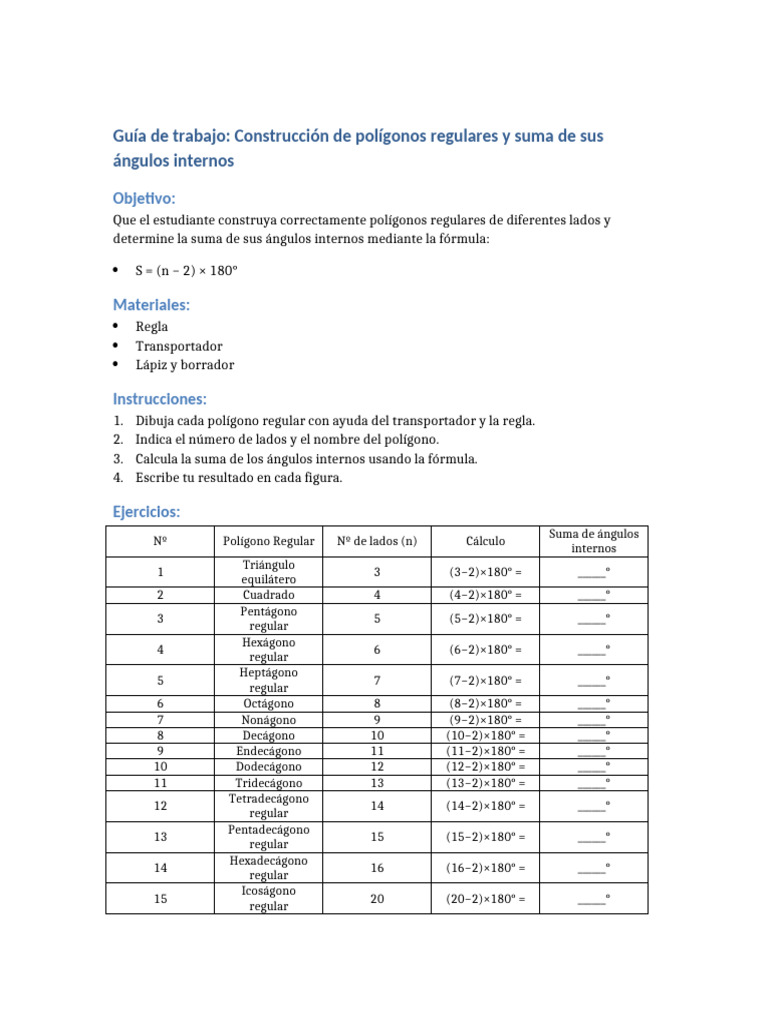 Construcción de Polígonos Regulares | PDF | Geometría euclidiana ...