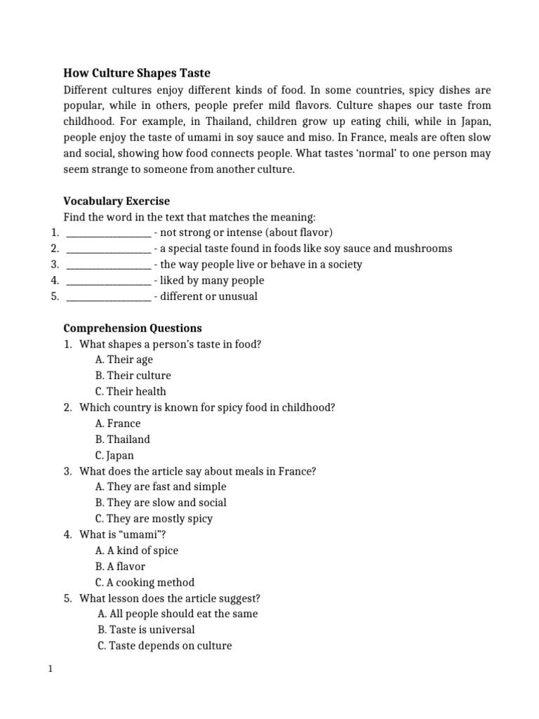 How Culture Influences Food Preferences | PDF | Vegetarianism | Veganism