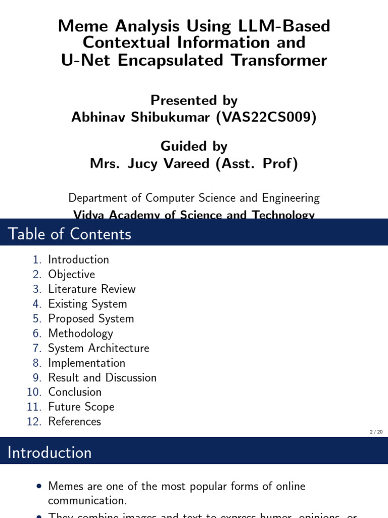Meme Analysis Using LLM (1) | PDF | System | Artificial Intelligence
