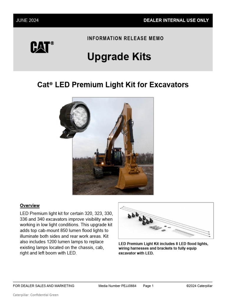 PEJJ0664 - LED Premium Light Kit For Excavators | PDF | Light Emitting ...