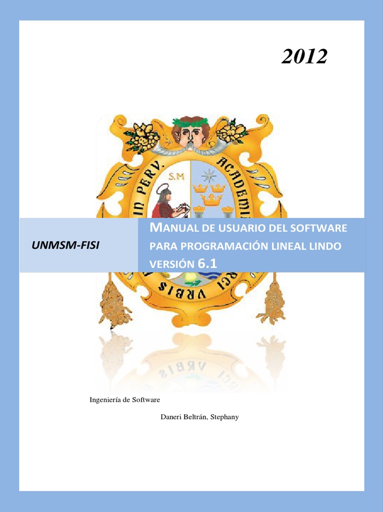 Manual de Usuario Lindo 6.1 | PDF | Menú (Computación) | Software