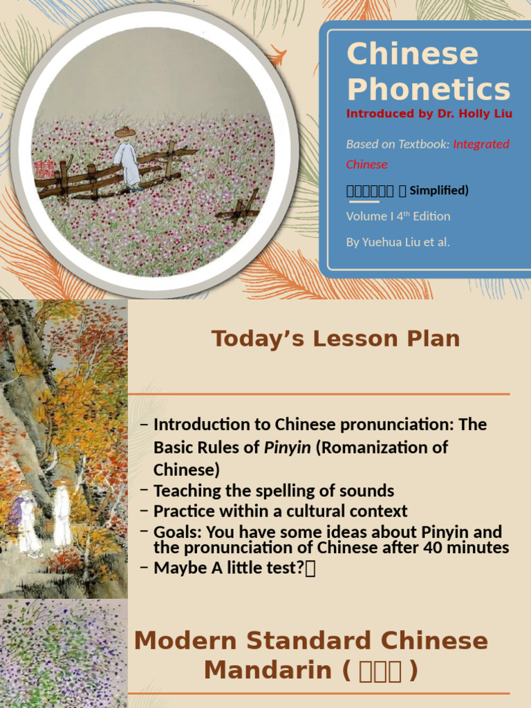 Introduction to Chinese Phonetics | PDF | Mandarin Chinese | Standard ...