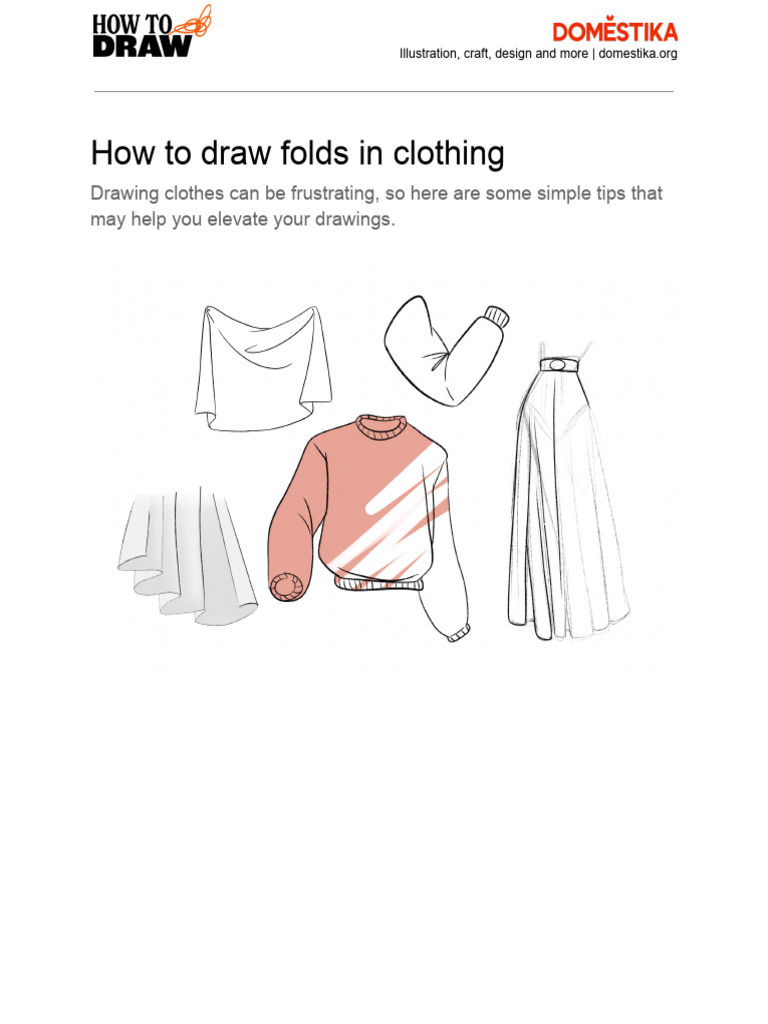 Tips for Drawing Realistic Clothing Folds | PDF