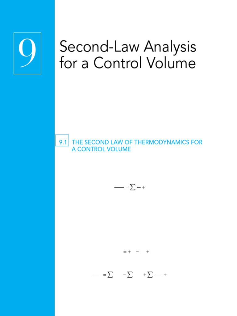 Second Law Thermodynamics Control Volume | PDF | Second Law Of ...
