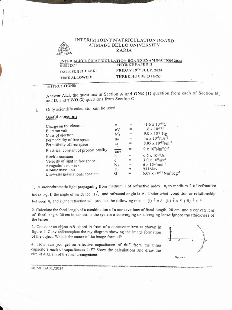 Physics Paper 2 2024 | PDF