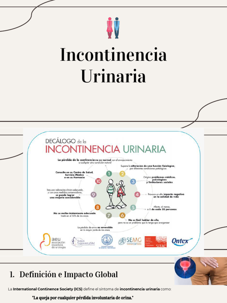 Incontinencia Urinaria: Definición y Tipos | PDF | Sistema urinario ...