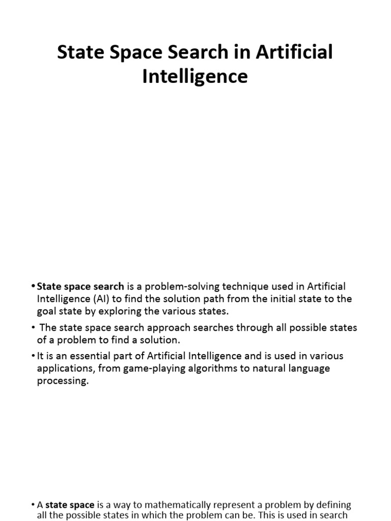 State Space Search in Artificial Intelligence | PDF | Time Complexity ...