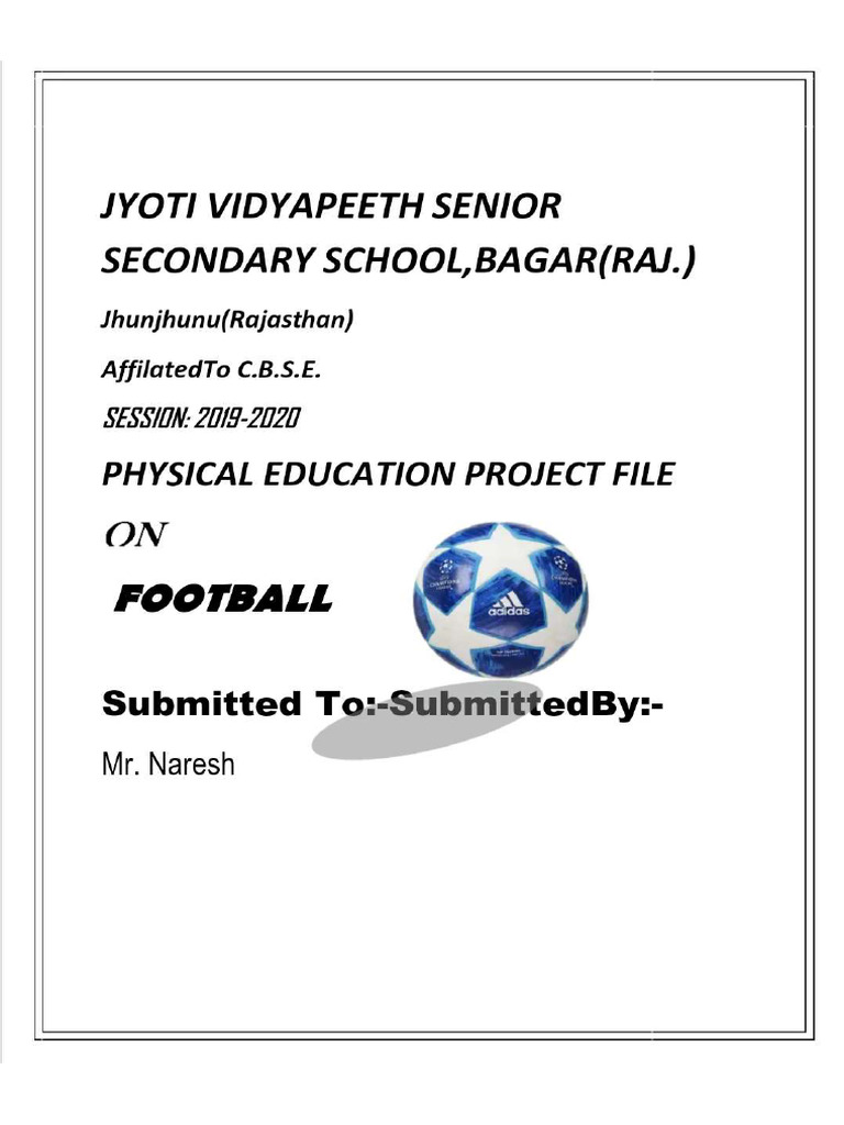 Physical Education Project File | PDF