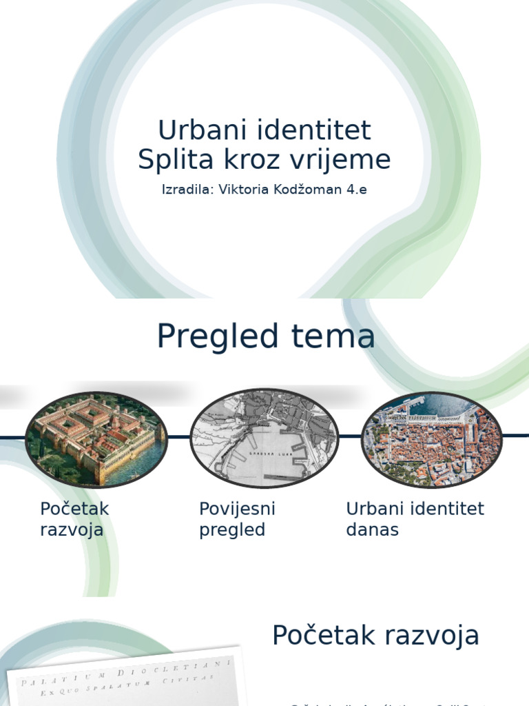 Urbani Identitet Splita Kroz Vrijeme | PDF