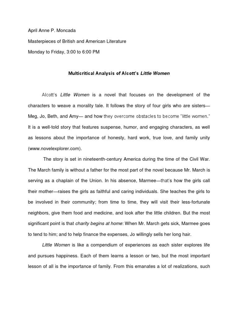 Little Women Analysis | PDF | Little Women