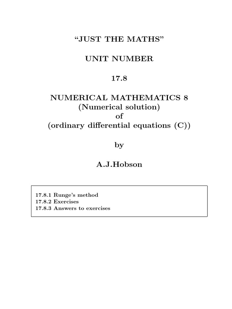 Lec 17 P 8 | PDF | Equations | Numerical Analysis