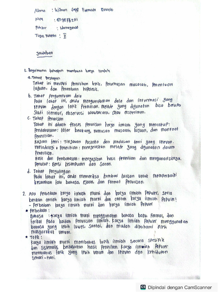 Ttl 2 Keterampilan Menulis 2 | PDF