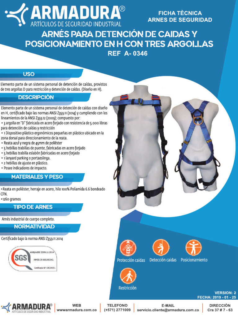 Arnes 3 Arg. Detencion y posicionamiento-H-A-0346 | PDF