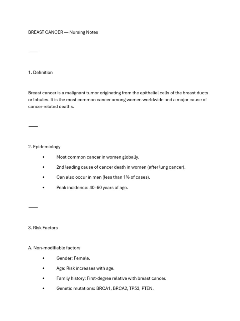 Breast Cancer | PDF | Breast Cancer | Cancer