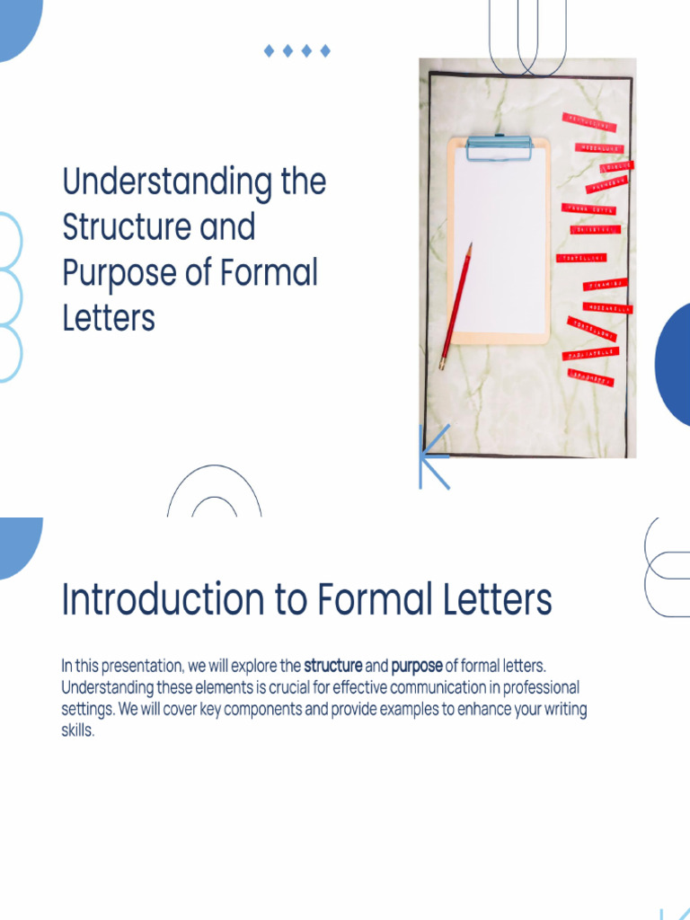 Understanding The Structure and Purpose of Formal Letters | PDF