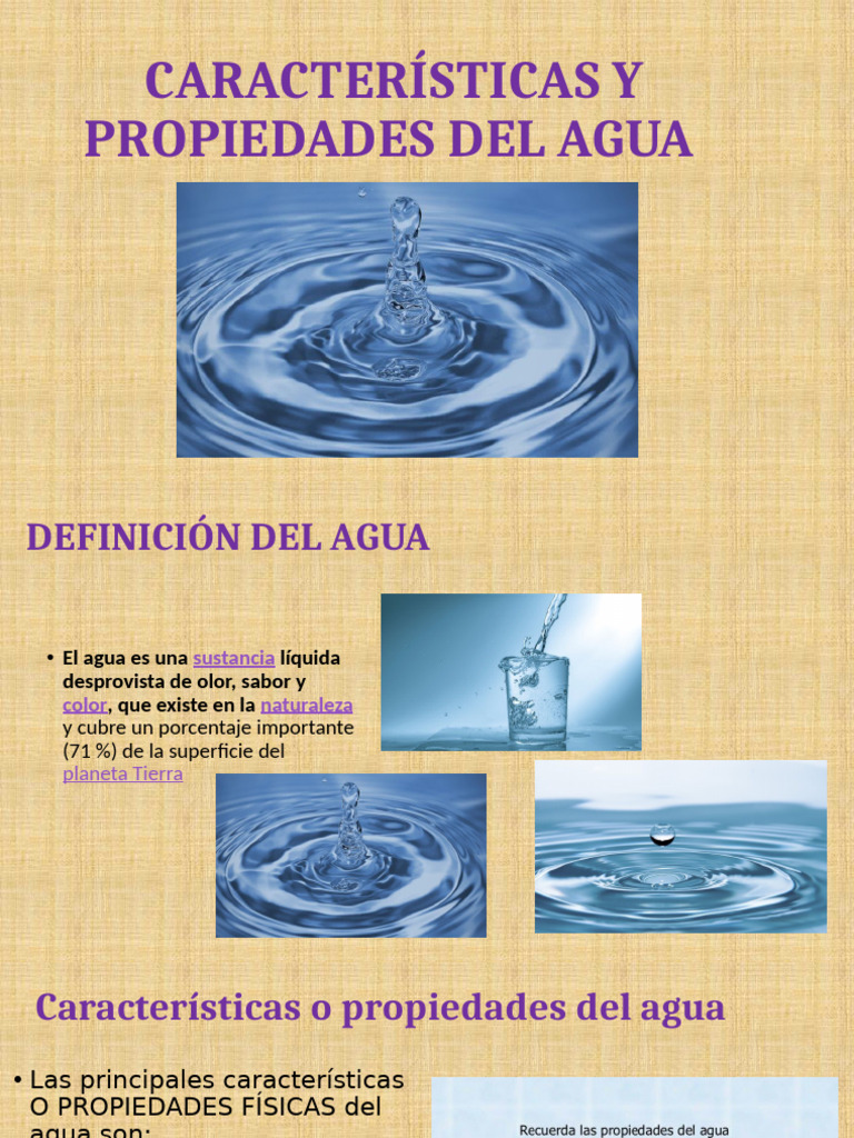 Propiedades y Tipos de Agua | PDF | Agua | Propiedades del agua
