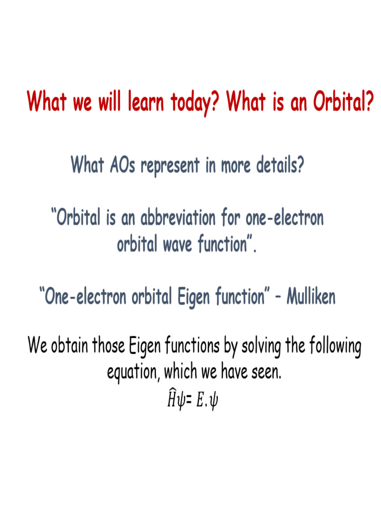 Lectures 13 15 | PDF | Molecular Orbital | Atomic Orbital