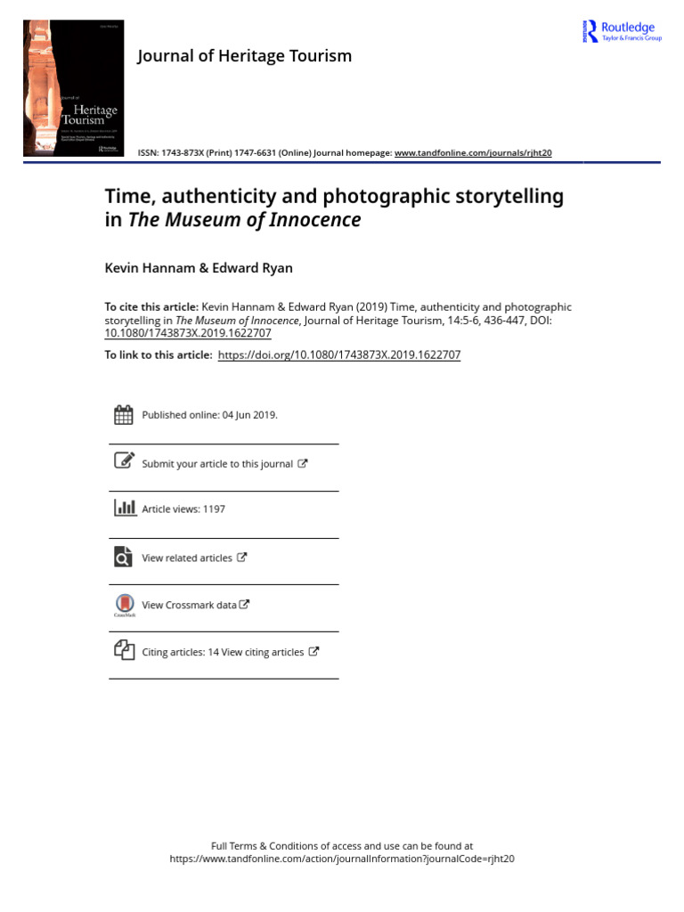 Time Authenticity and Photographic Storytelling in The Museum of ...
