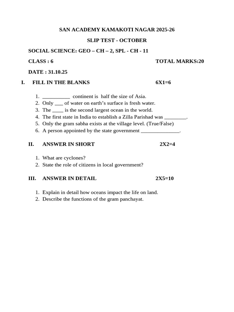 Slip Test | PDF