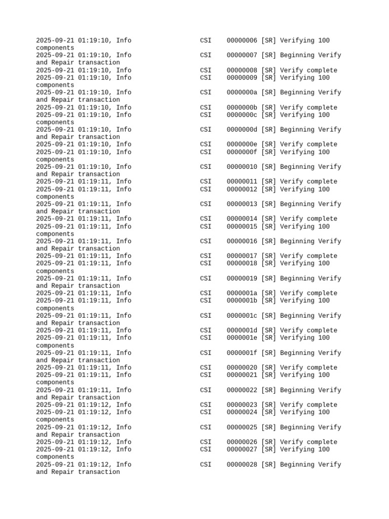 SFC_RepairLog | PDF | Computer Architecture | Utility Software
