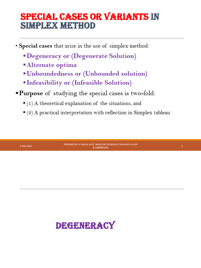 5) Special cases in SimpleX | PDF | Mathematical Optimization | Algorithms And Data Structures