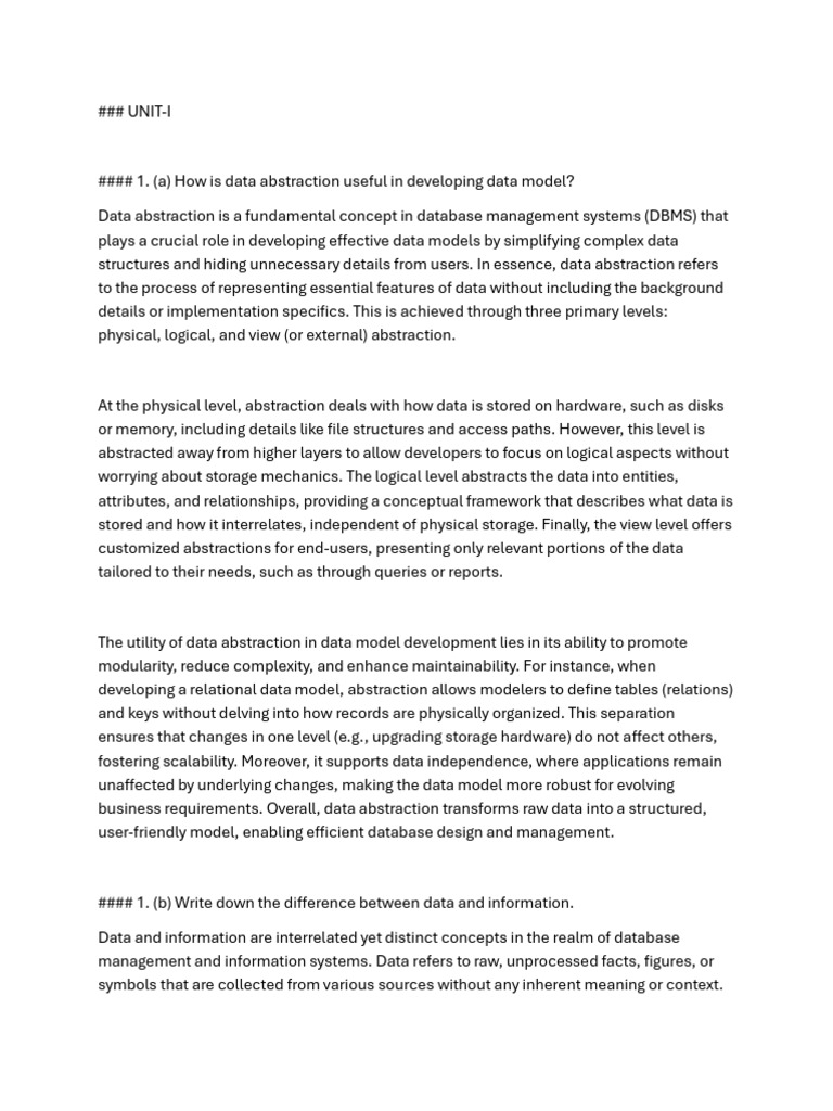 Dbms Pyq Solution Made With Grok Ai | PDF | Database Index | Relational Model