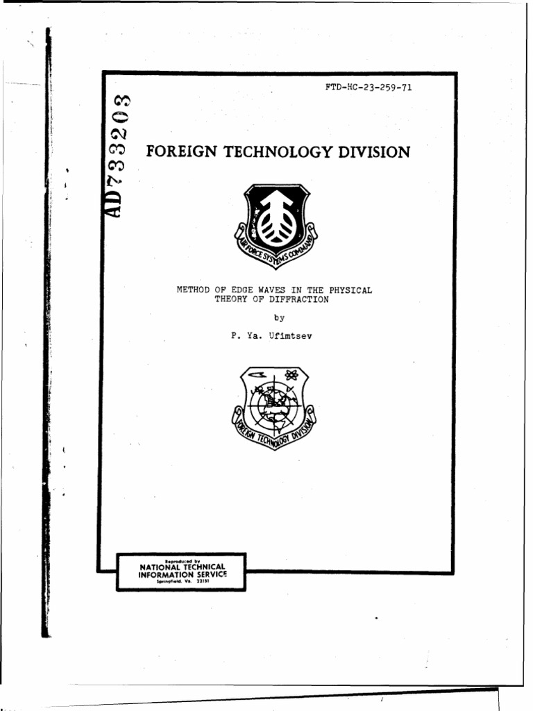 Method of Edge Waves in The Physical Theory of Diffraction | PDF ...